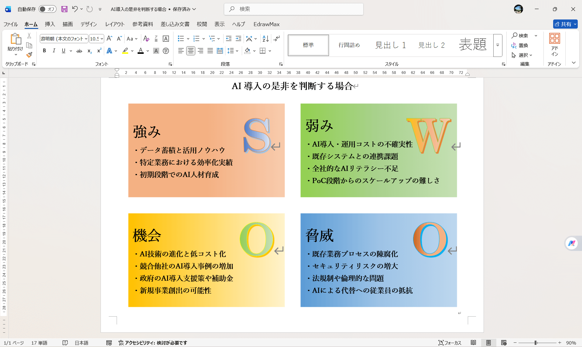 無料SWOT分析テンプレート10個